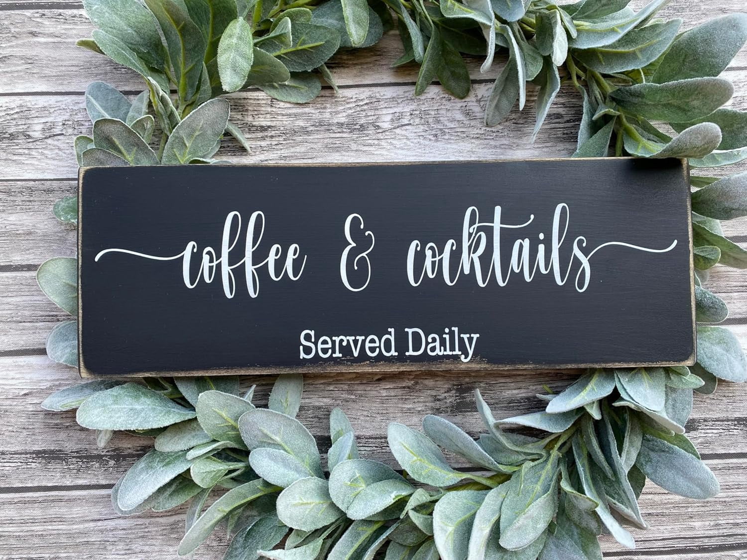 Cskhip Wood Sign Coffee and Cocktails Wood Sign, Coffee, Coffee Bar ...