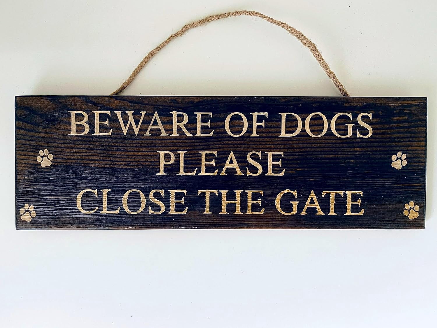 Cskhip Wood Signs Beware of The Dog Sign. Sign for Gate. Wording ...