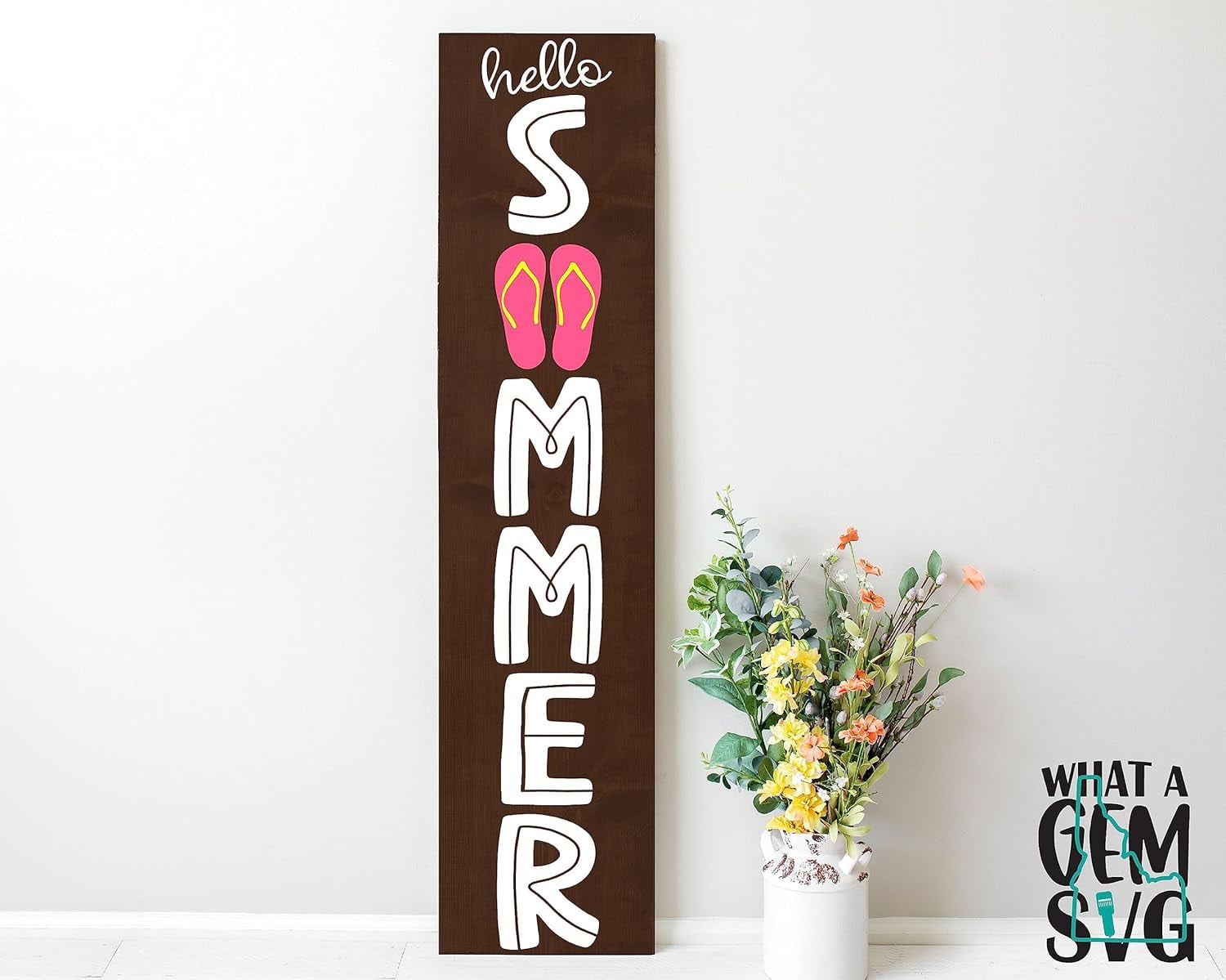Cskhip Wood Signs Hello Summer Welcome Sign Summer Flip Flops Welcome ...