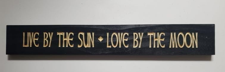 Cskhip Wood Signs Live by the Sun Love by the Moon Wooden Signs With ...