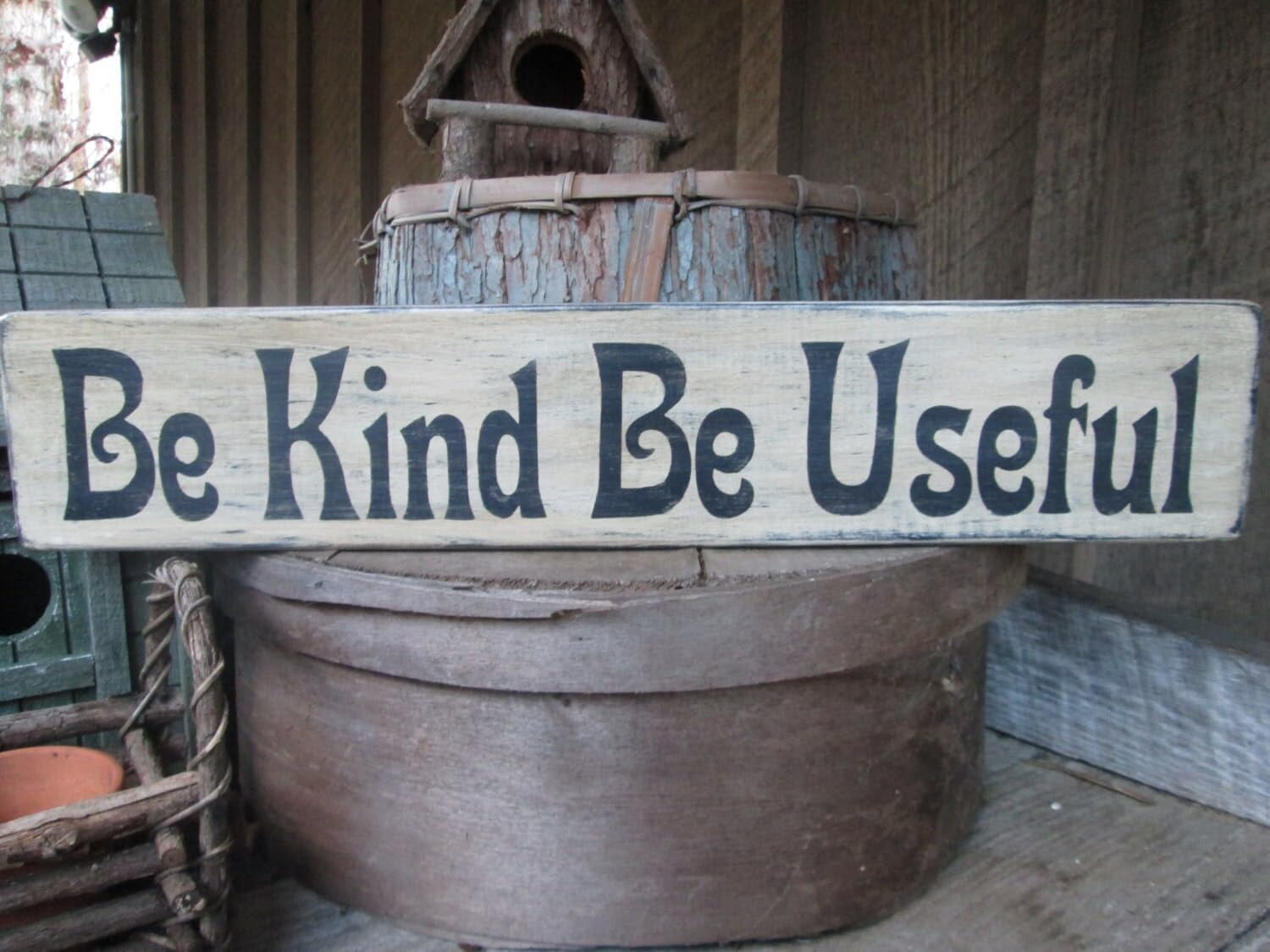 Cskhip Wood Signs Primitive Wood Sign Be Kind Be Useful Cabin Rustic ...