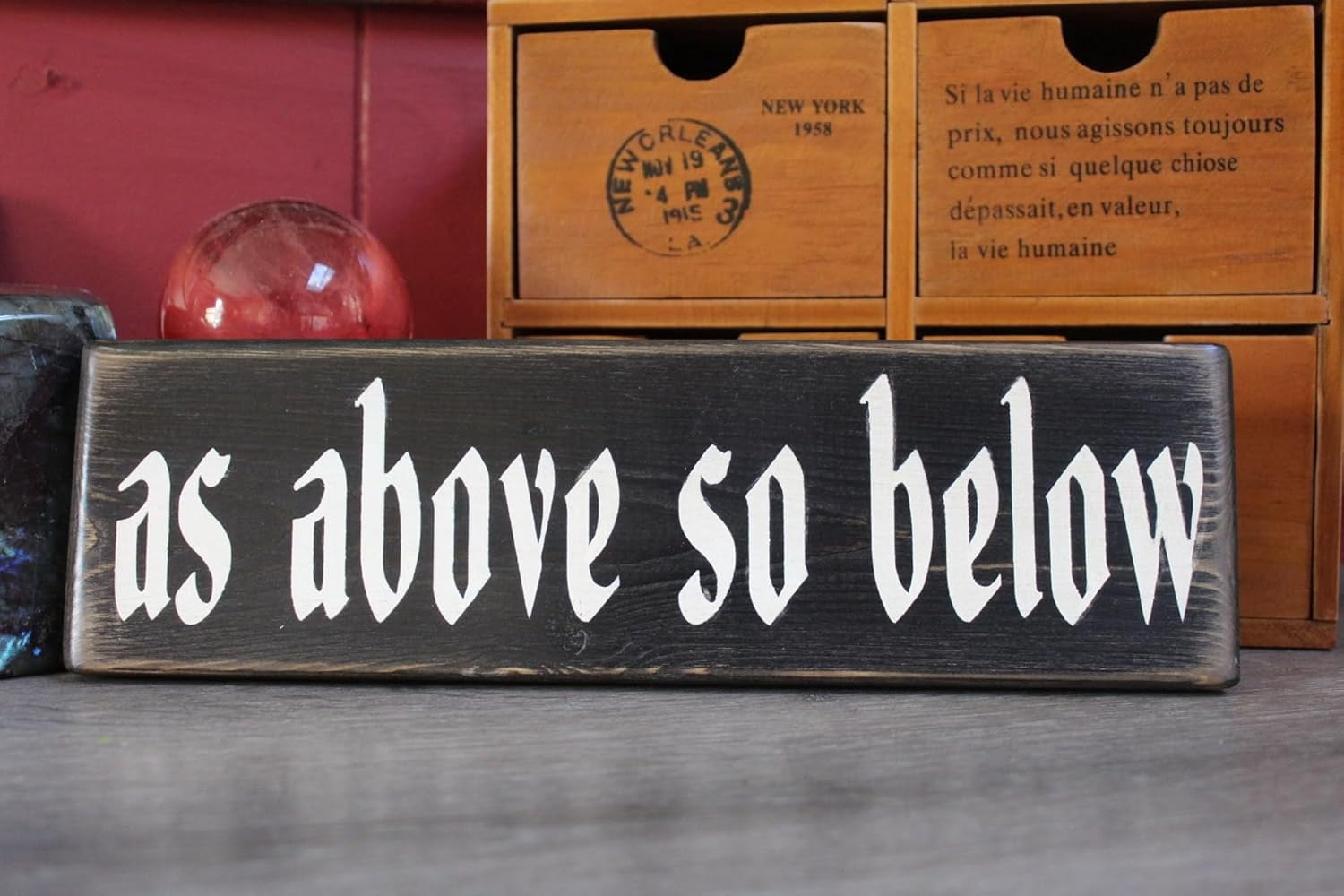 Cskhip Wood Signs Primitive Wood Sign As Above So Below Wicca Pagan ...