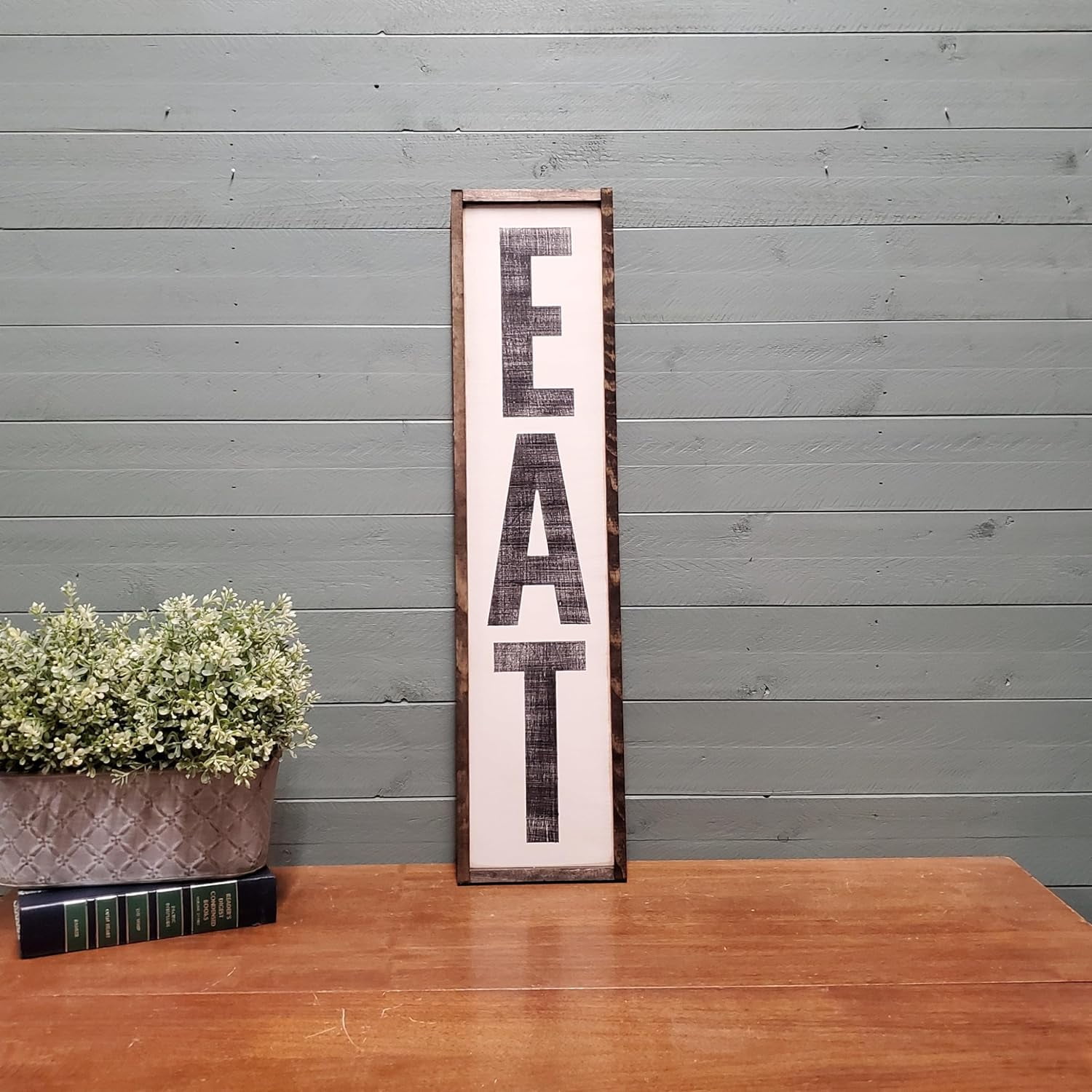 Cskhip kitchen eat in sign, vertical eat in sign, wood eat in sign ...
