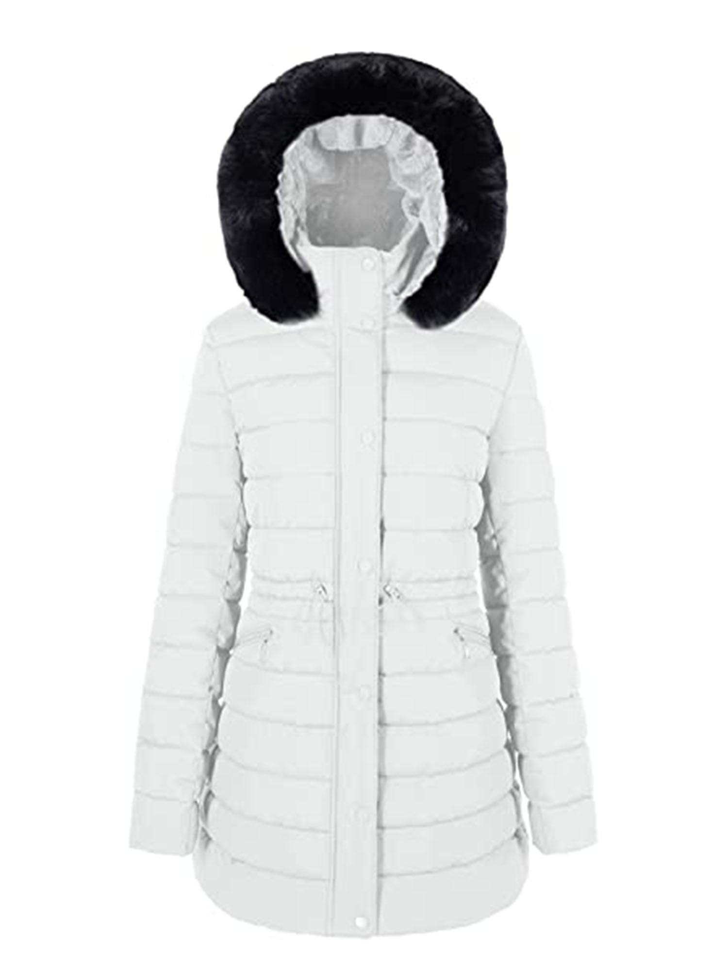 Csndyce Women's Puffer Jacket Water-Resistant Full-Zip Long Warm Winter ...