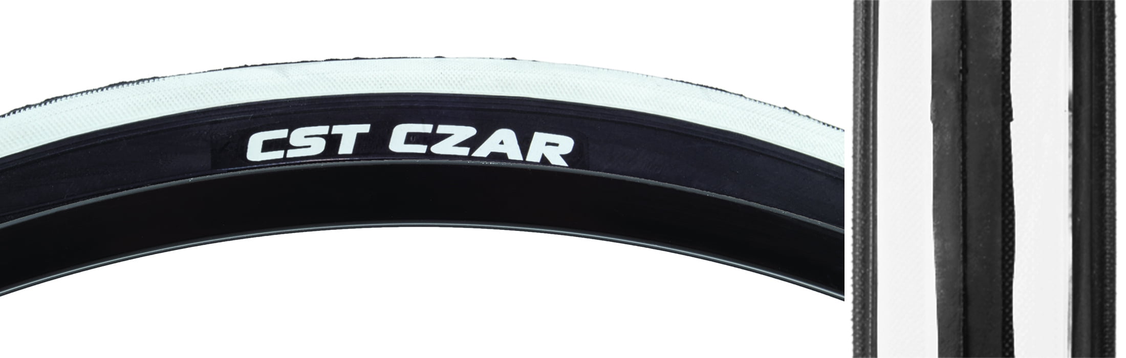 Cst Premium Czar 700 x 25 Clincher Wire TPI 120 Black/Wht Reflective ...