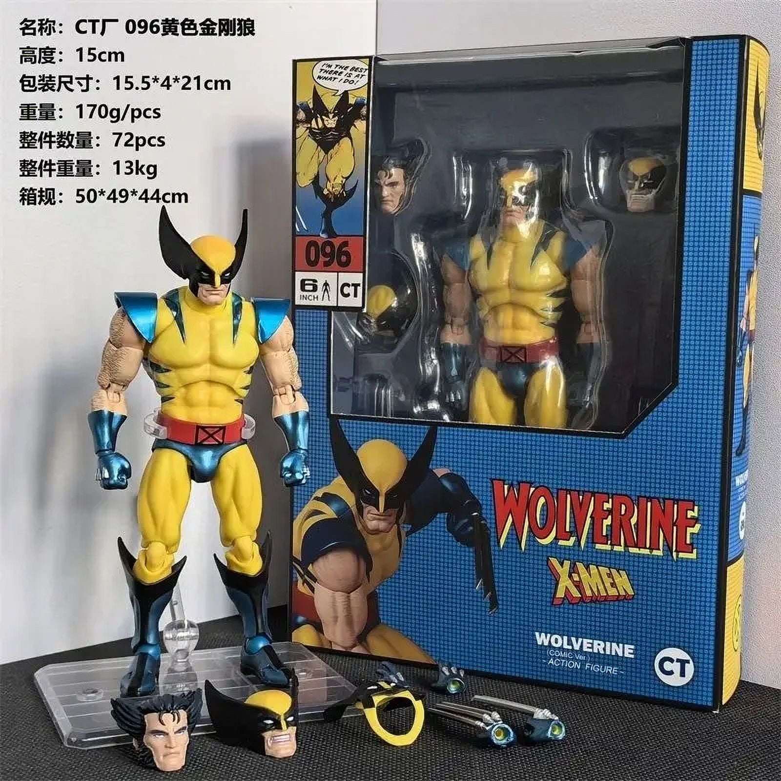 Ct Toys Mafex138 Wolverine Action Figure PVC Mafex 96 Figure X-Men ...