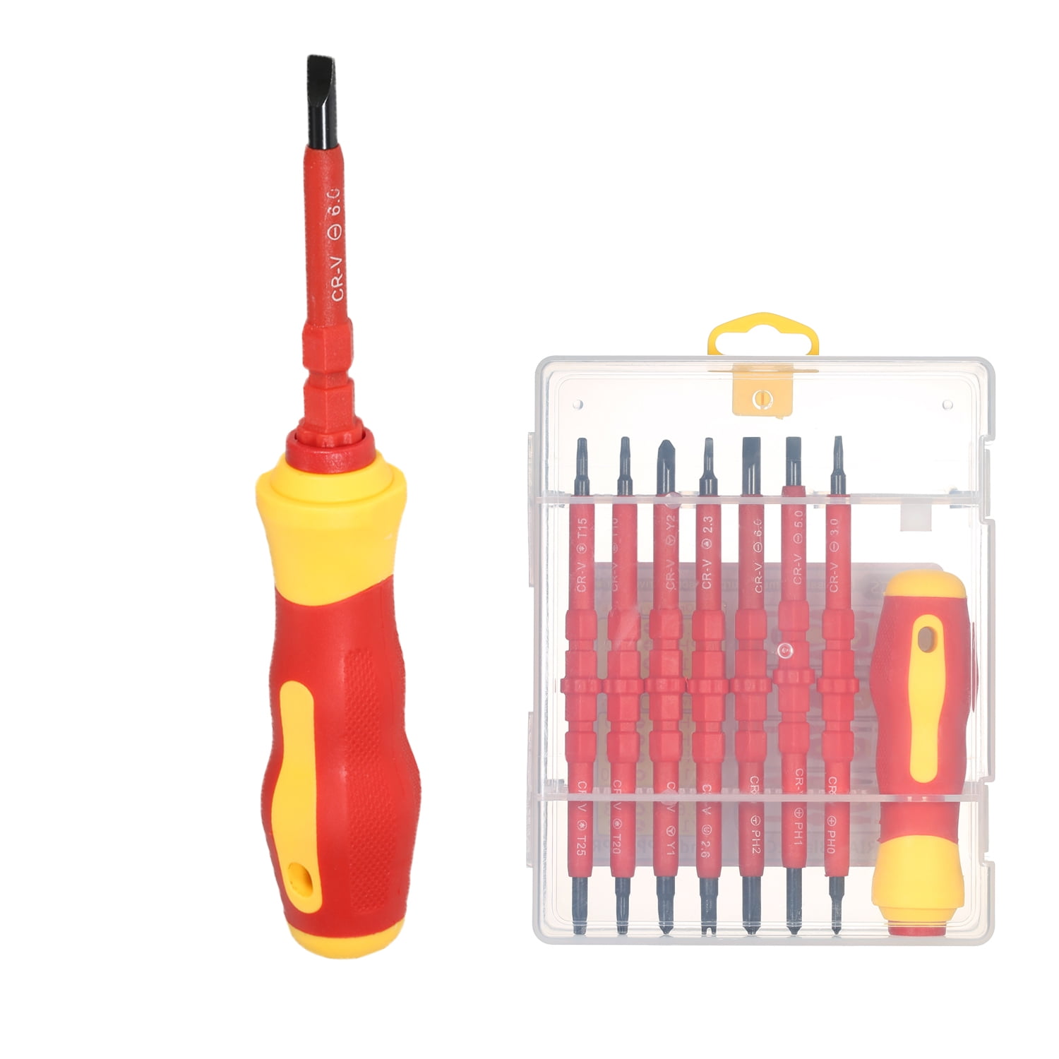 Cteifuer 7 in 1 Insulated Electrician Screwdriver Set: Changeable Dual ...
