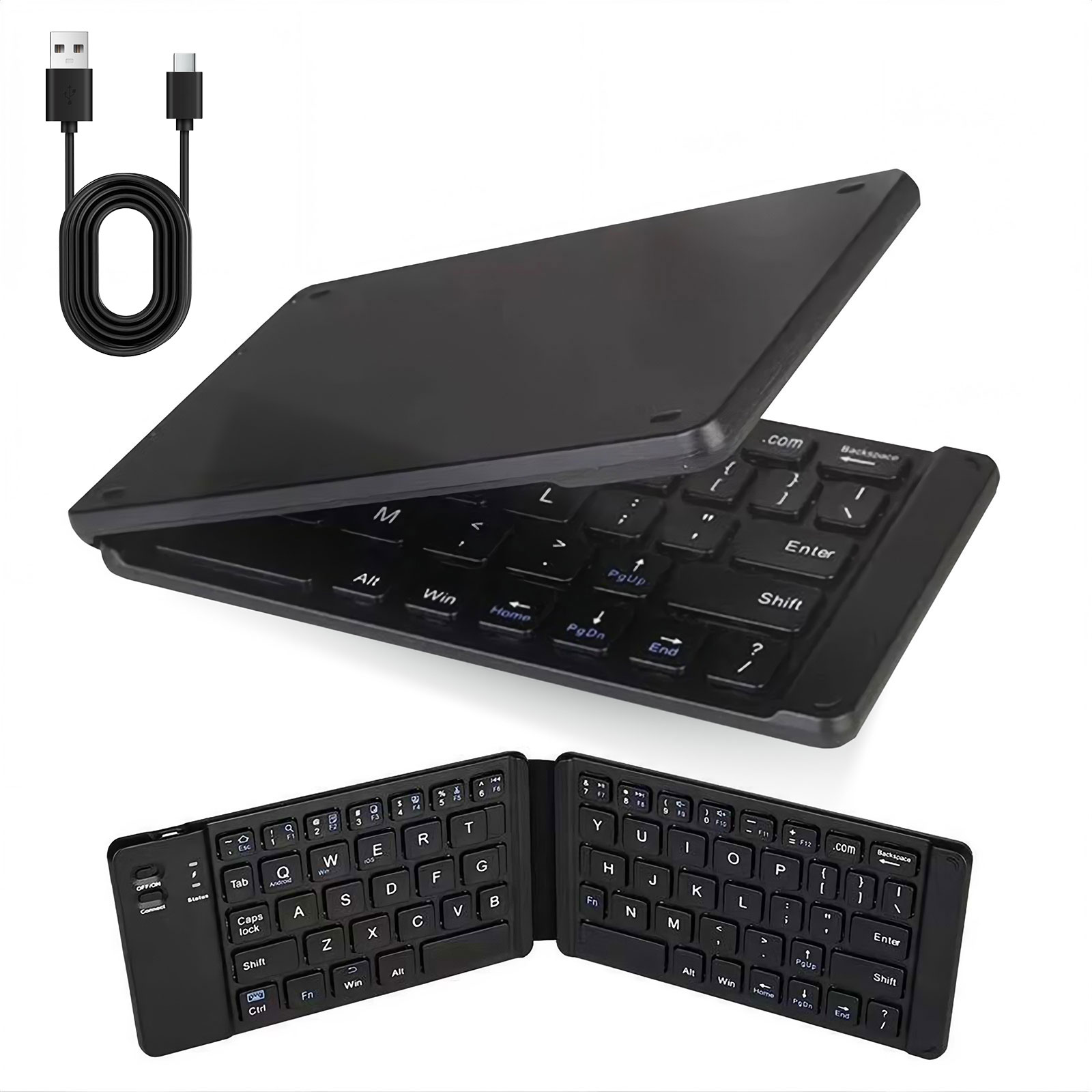 ABLKO4F Portable Ultra-Slim Tri-Fold Bluetooth Keyboard - Walmart.com