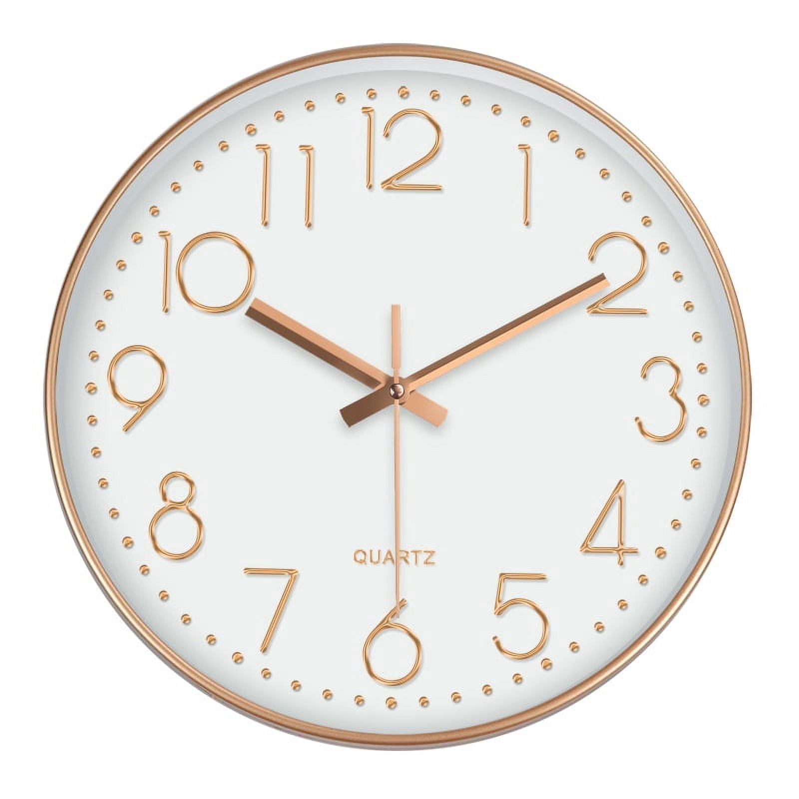 Cterwk 12 Inch Wall Clock Battery Operated Silent Clock Modern ...