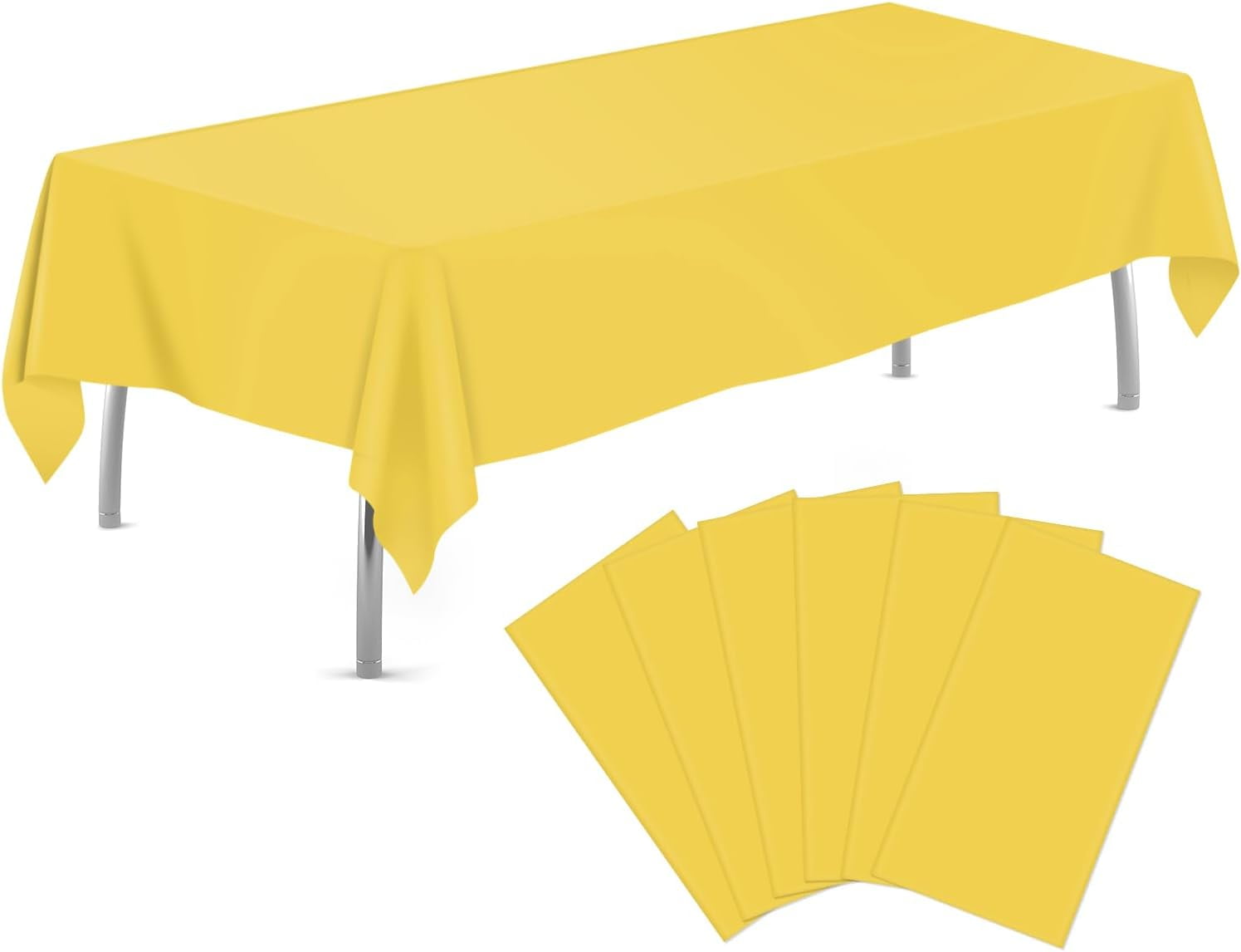 Cterwk 2 Pack Disposable Table Covers 54 x 108 Inch Decorative Table ...