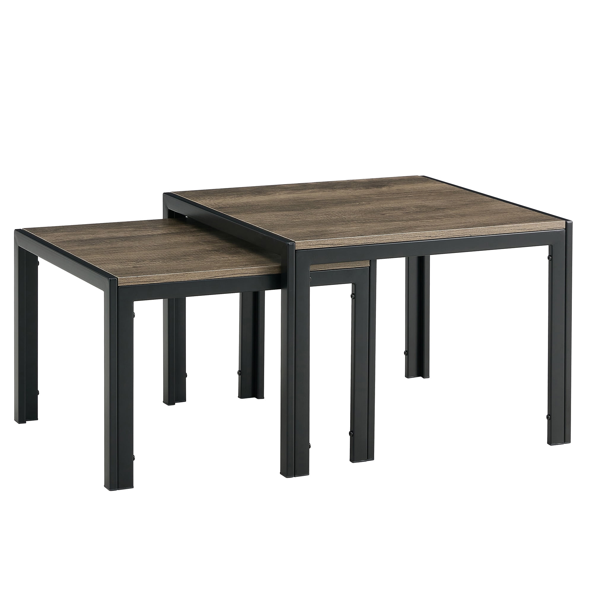 Cterwk 2PCS Coffee Table, Square End Table for Living Room - Walmart.com