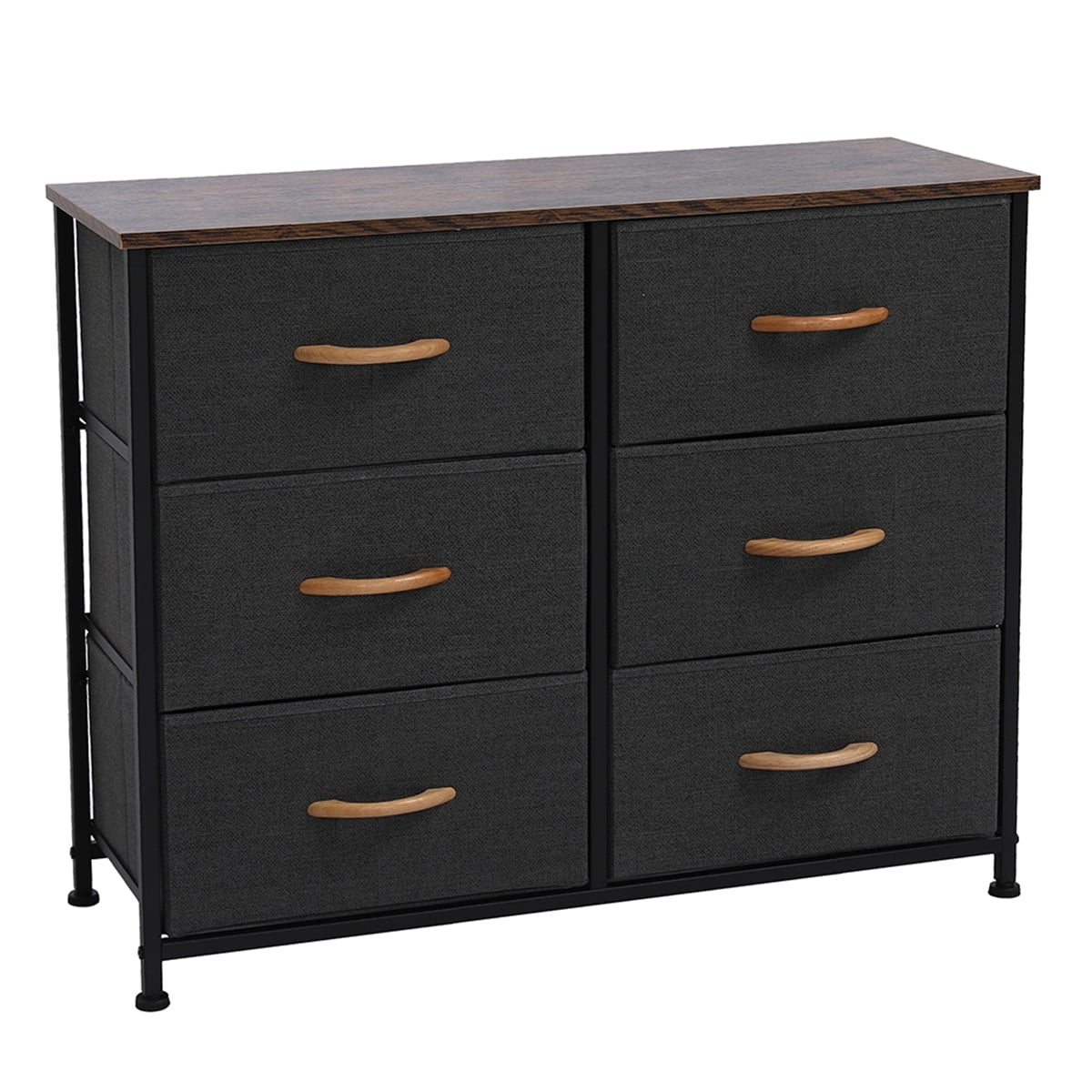 Cterwk 3-Tier Wide Dresser, Storage Unit with 6 Easy Pull Fabric ...