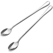 9-Inch Stainless Steel Spoons Set of 4, Long Handle for Ice Tea, Coffee ...