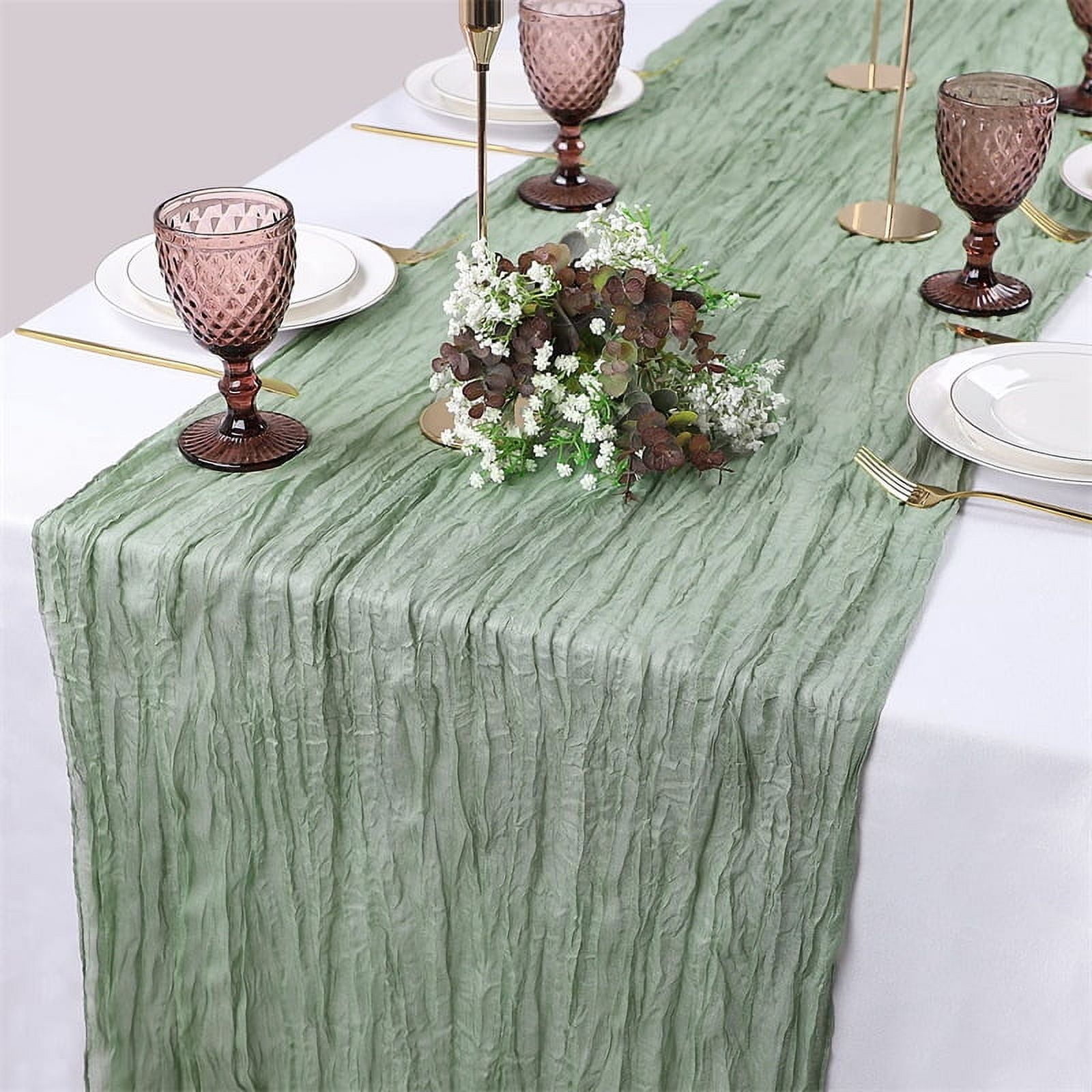 Cterwk Cheesecloth Table Runner Modern Sheer Cloth Table Runners Summer ...