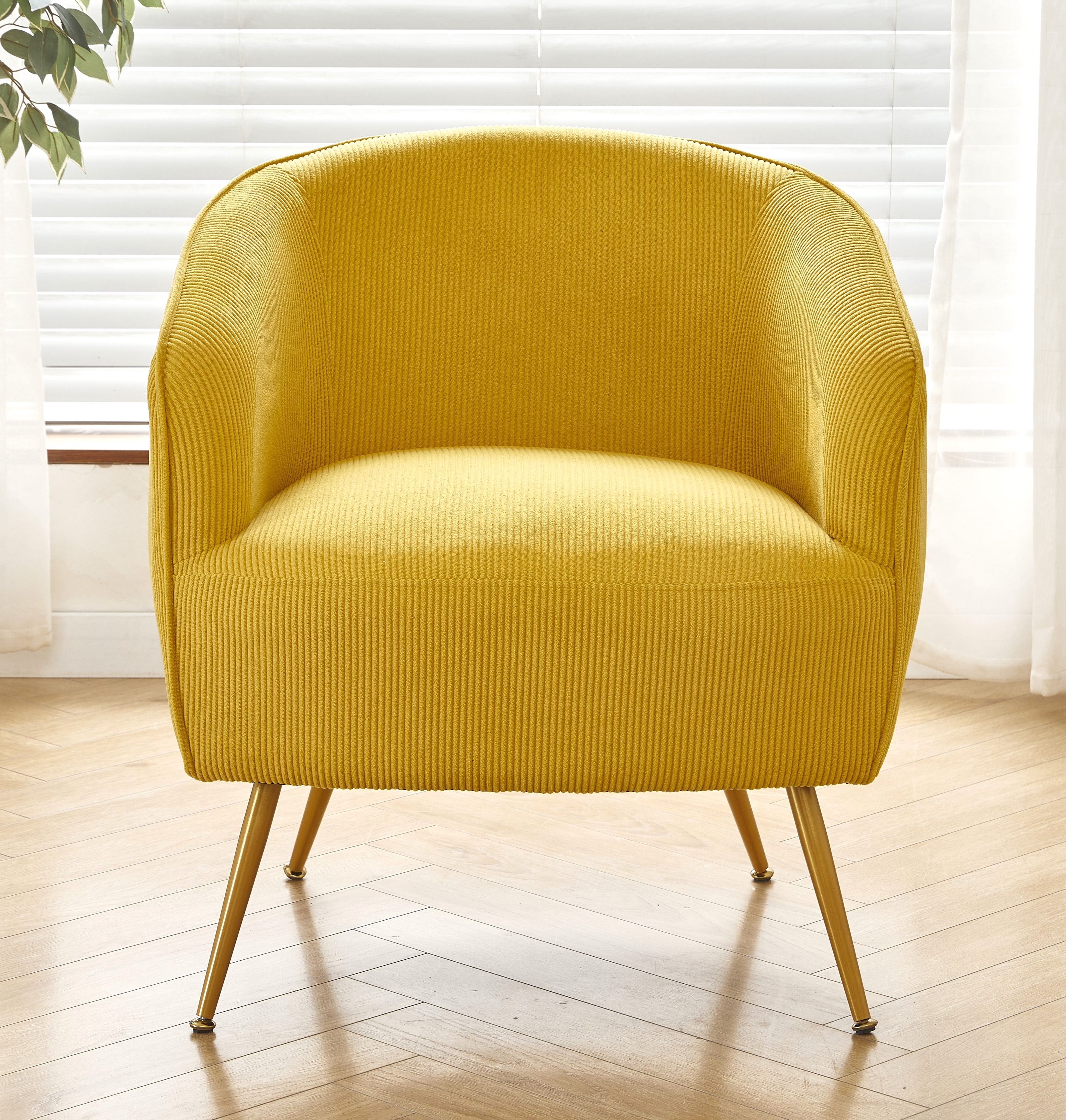 Cterwk Corduroy Accent Chair with Metal Legs, Modern Upholstered ...