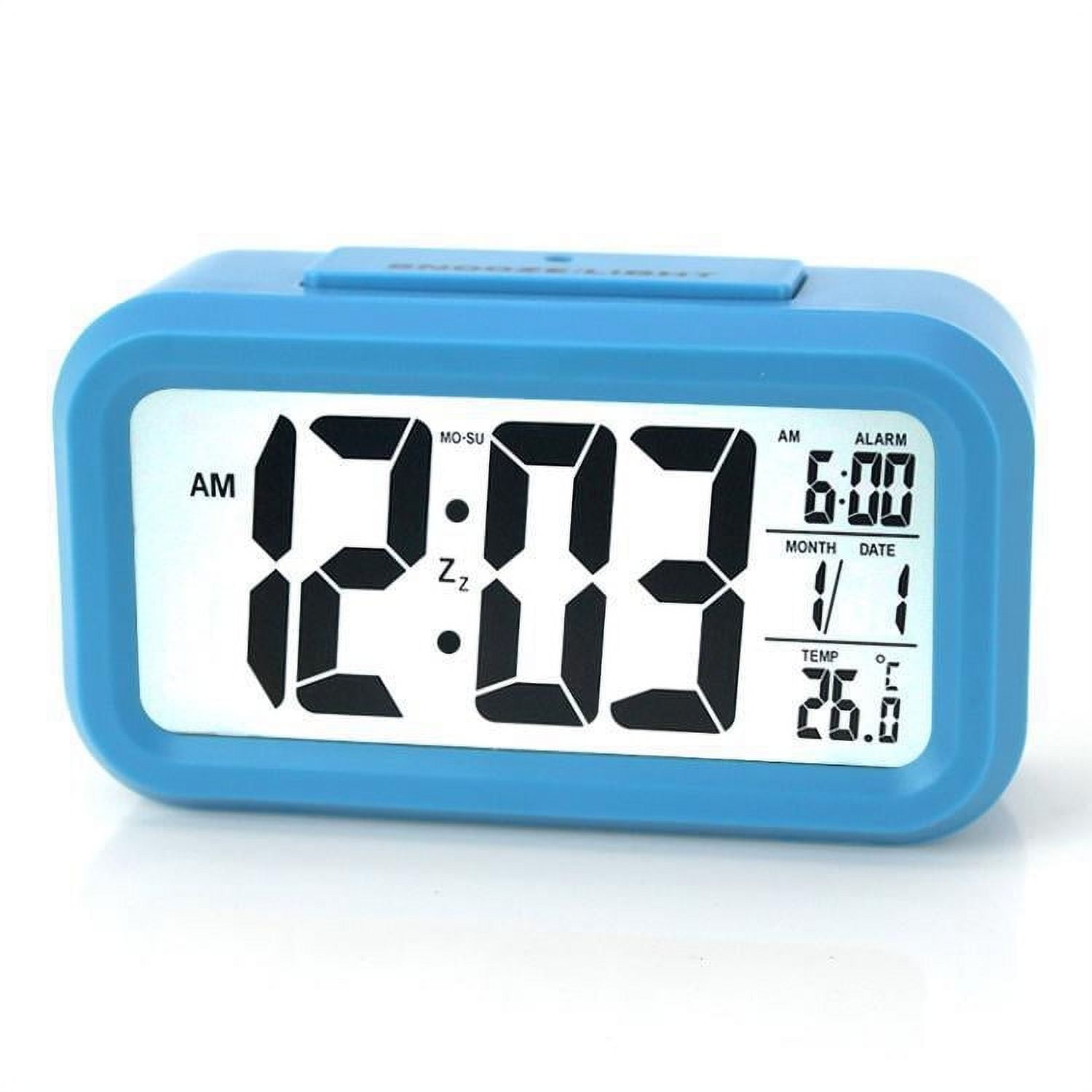 Cterwk Digital Alarm Clock with Snooze, Backlight, Night Light, Date ...
