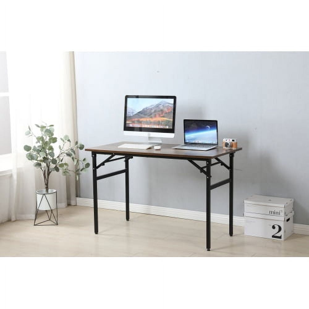 Cterwk Folding Table Computer Desk Workstation No Install, Black ...