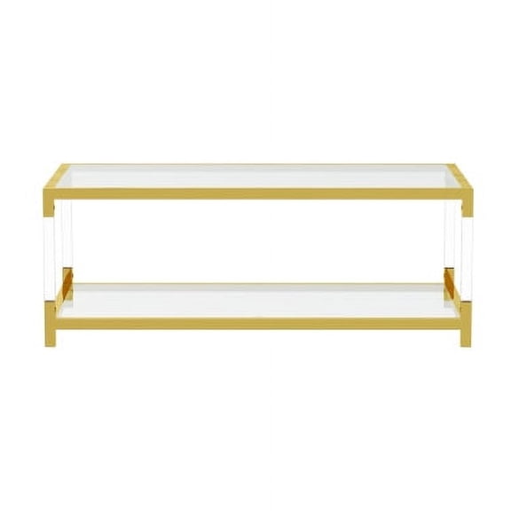 Acrylic And Gold Side Table