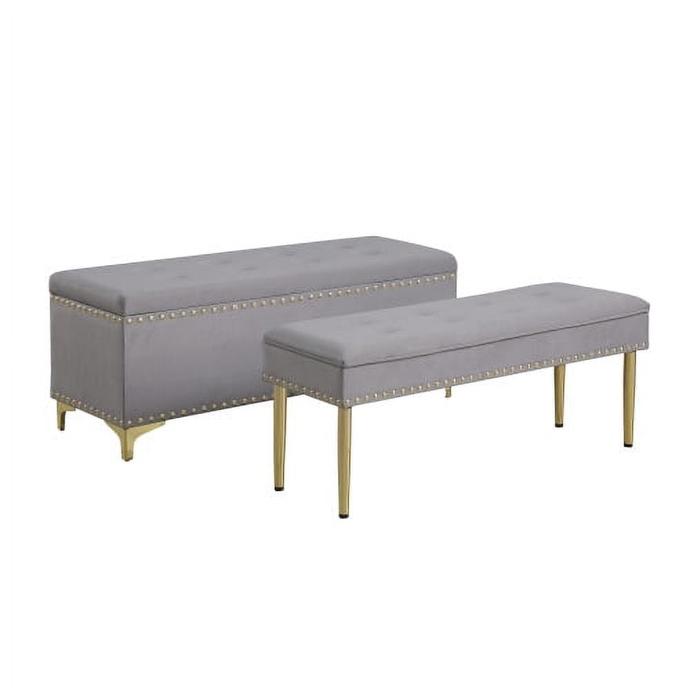 Cterwk Large Storage Benches Set Nailhead Trim 2 In 1 Combination