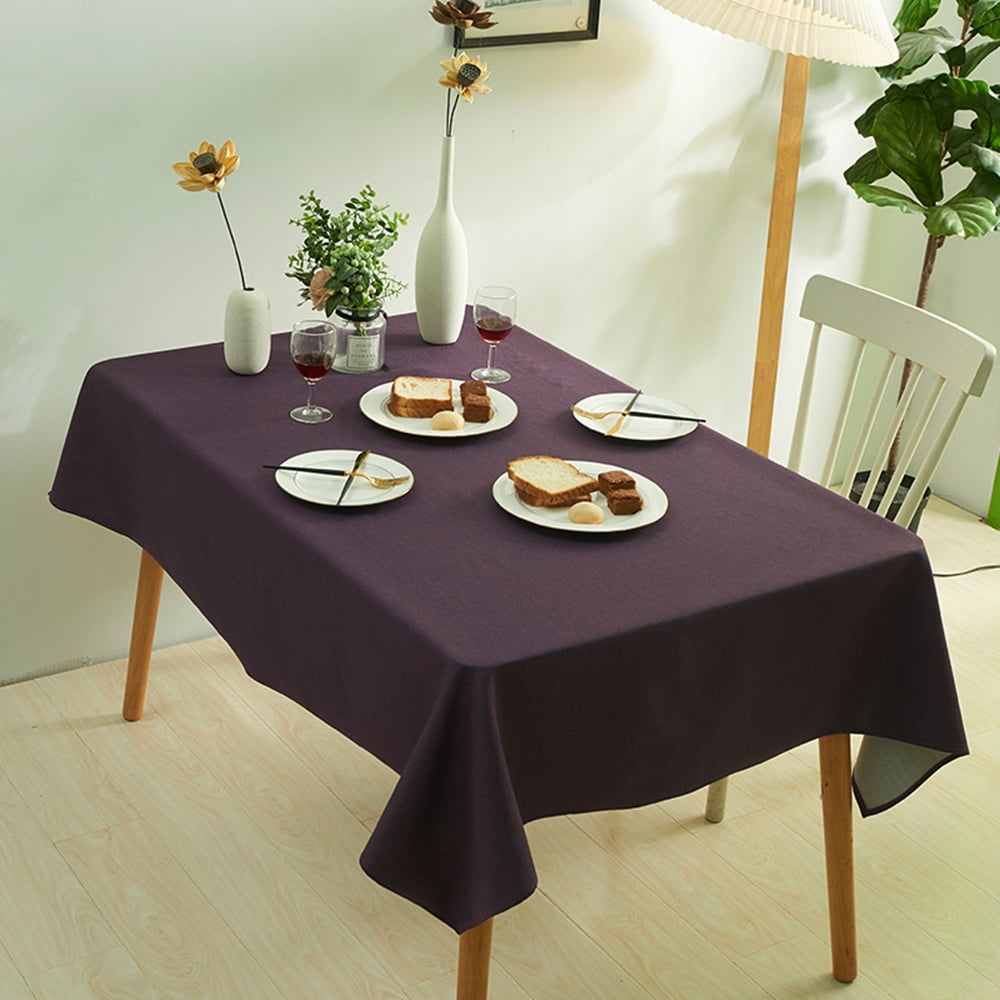 Cterwk Linen Table Cloth Rectangle Tablecloth Waterproof Dining Table Cover for Kitchen Party ...