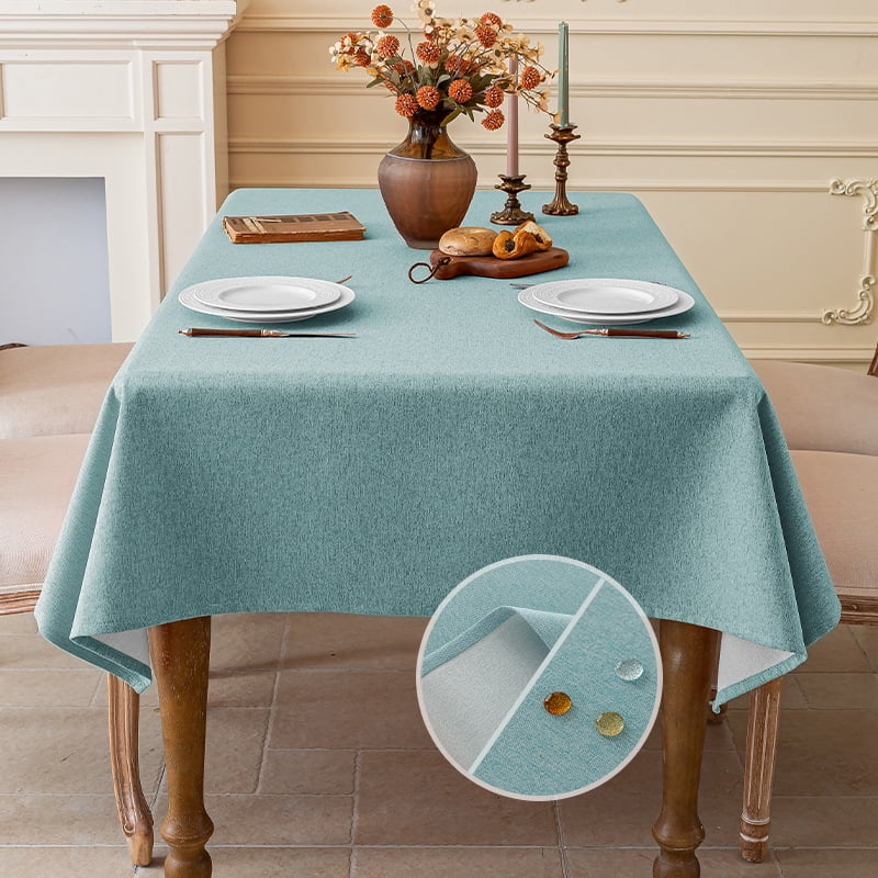 Cterwk Linen Table Cloth Rectangle Tablecloths Waterproof Dining Table ...