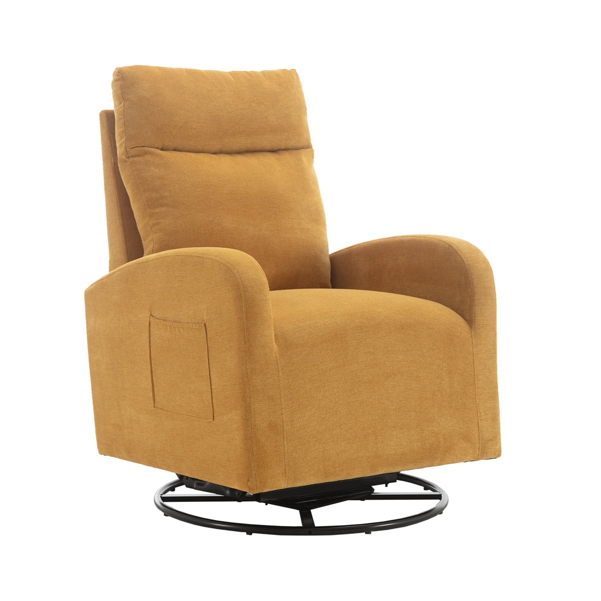 Cterwk Modern Style Upholstered Swivel Rocking Chair, Yellow - Walmart.com