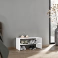 Cterwk Shoe Rack with 2 Open Shelves, Modern Shoe Organizer Bench for ...