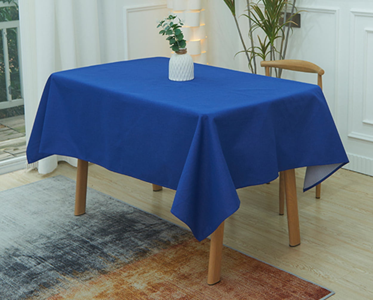 Cterwk Soft Linen Table Cloths Solid Color Tablecloth Waterproof Table ...
