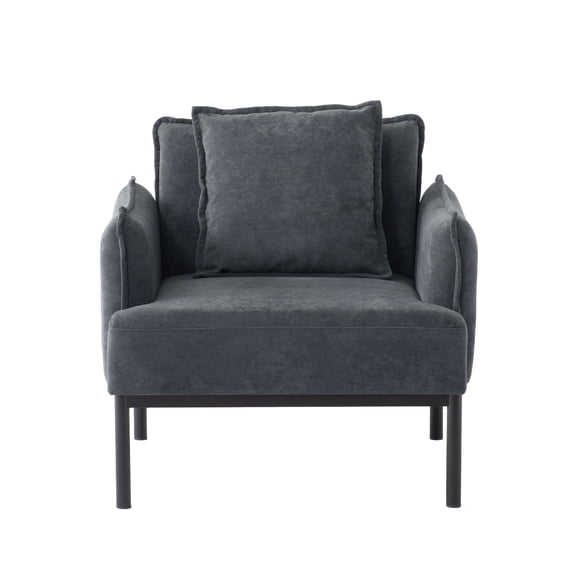 Cterwk Upholstered Accent Chair with Pillow, Modern Lounge Chair for ...