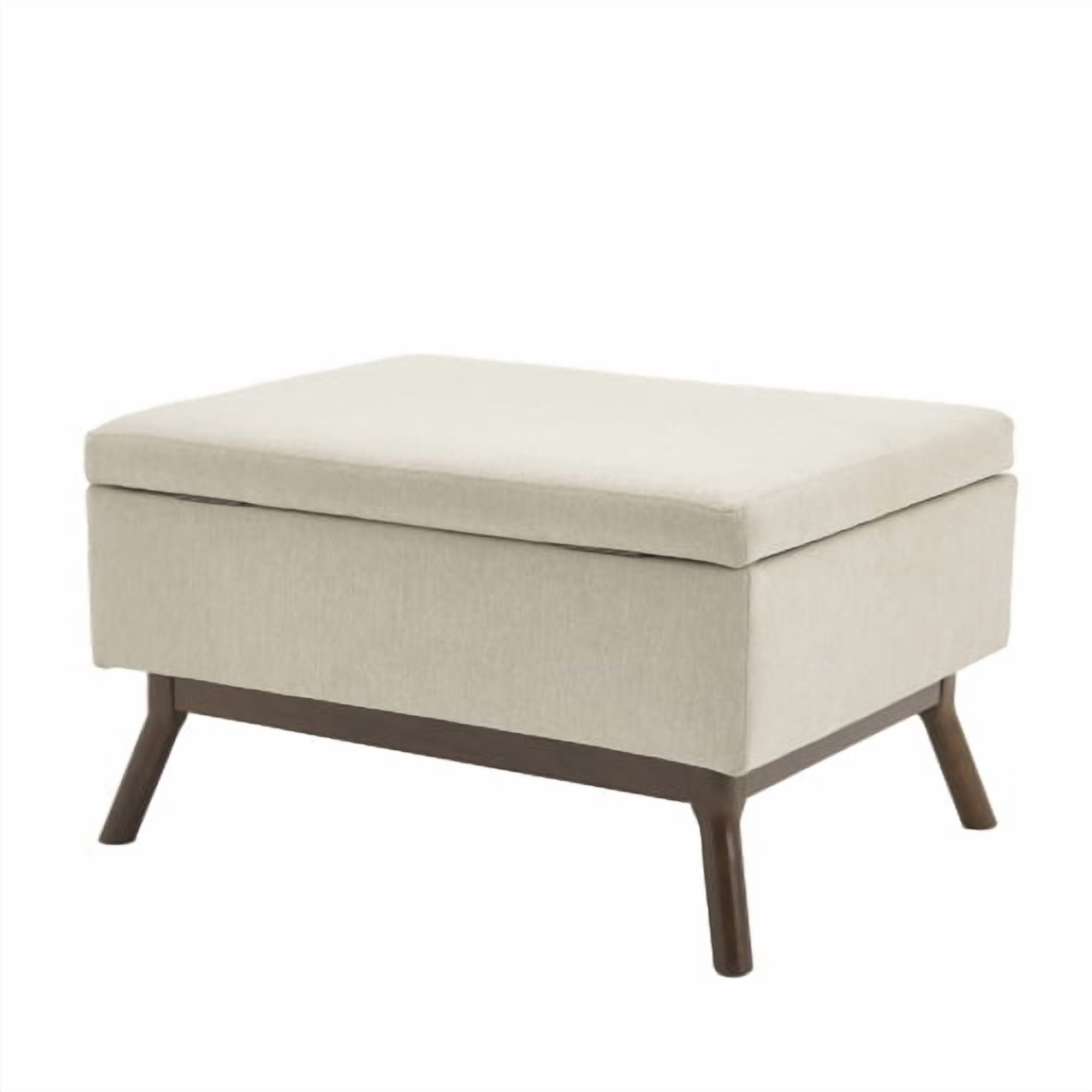 Cterwk Upholstered Linen Square Coffee Table Storage Bench for Living ...