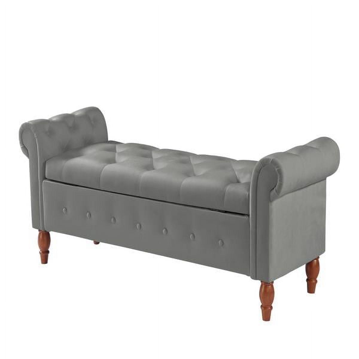 Cterwk Velvet Bedroom End of Bed Storage Bench Side Sofa Bench with ...