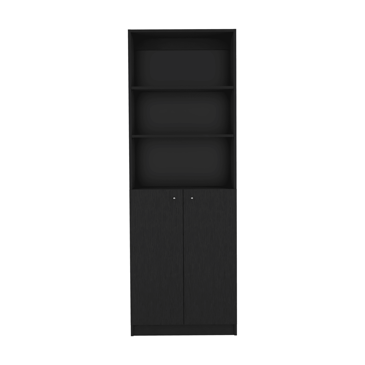 Cterwk Wood Bookcase Bookshelf Books Storage Rack with 2 Doors Cabinet ...