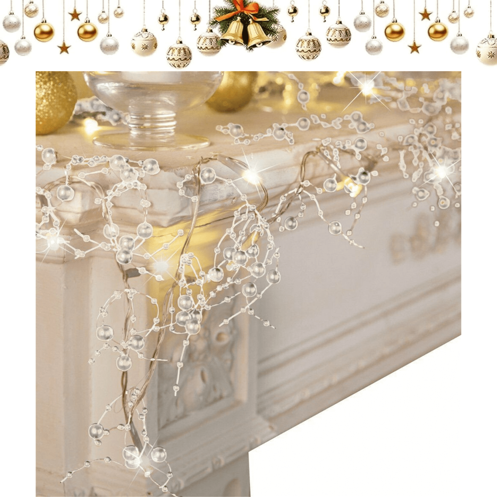 Cthrlog 9.8 FT Christmas Berry String Garland with Lights, Lighted ...