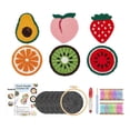 Cthrlog Embroidered Mushroom Coasters Set Woven Cotton Drink Coasters ...