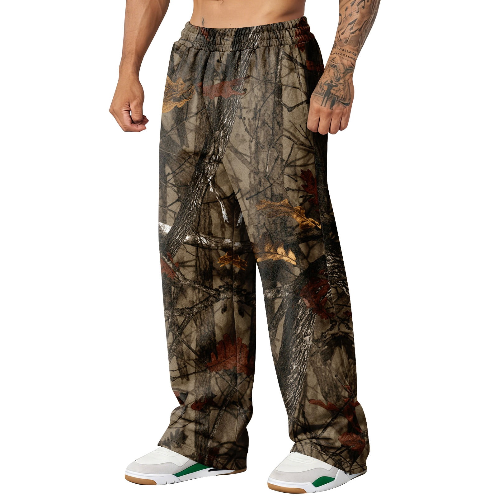 Cthrlog Mens Sweatpants Casual Camo Print Streetwear Sweatpants ...