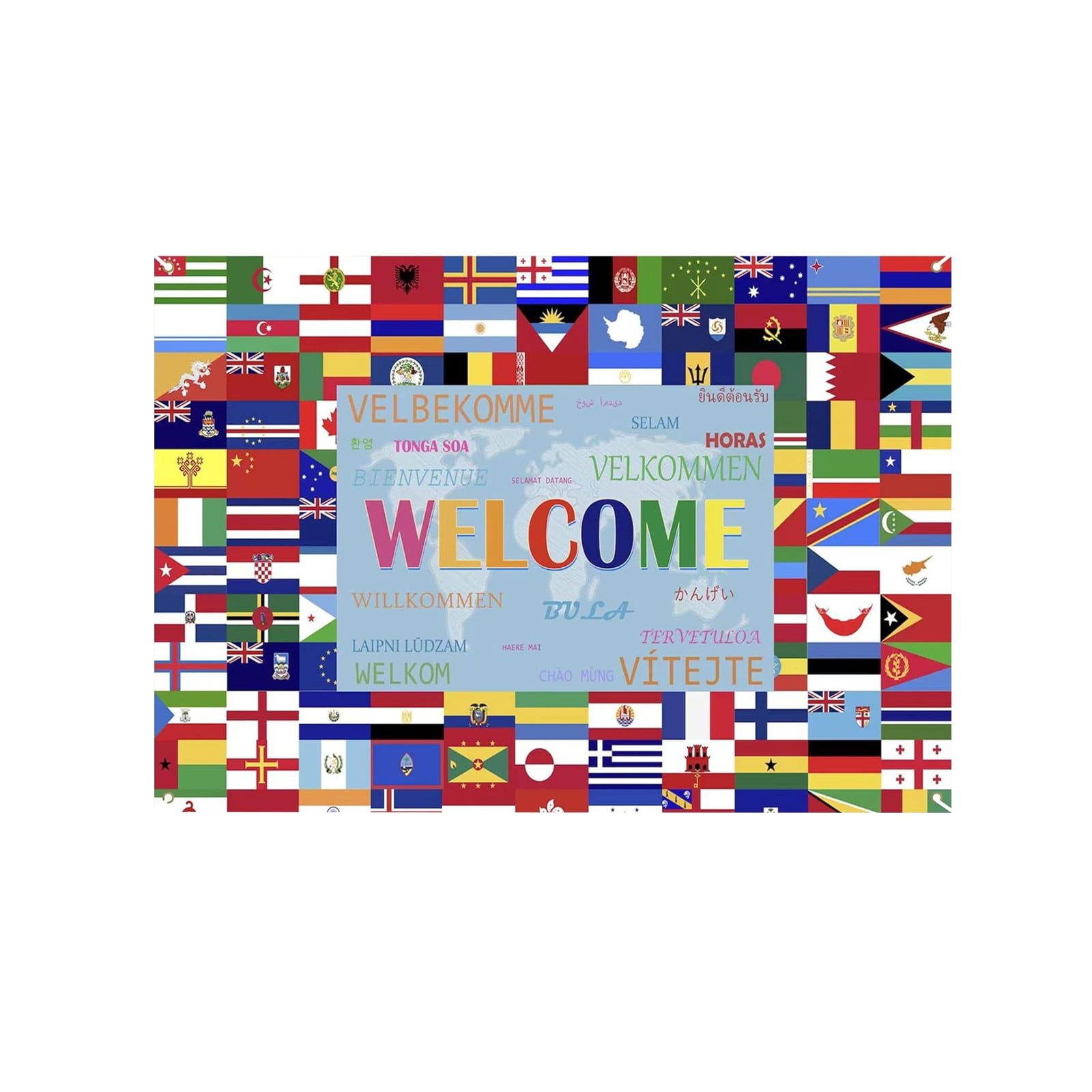Cthrlog Sports theme Soccer Flag Welcome Banner – International ...