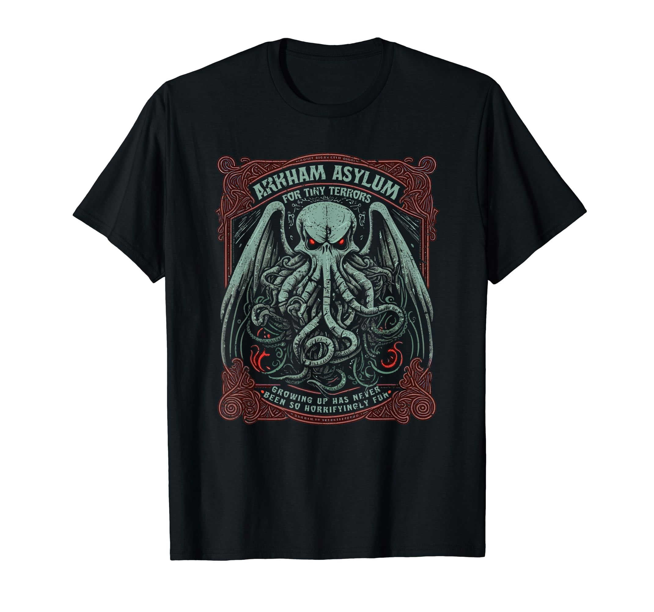 Cthulhu Arham Asylum Graphic, Cosmic Horror Cthulhu Mystery Holiness T ...