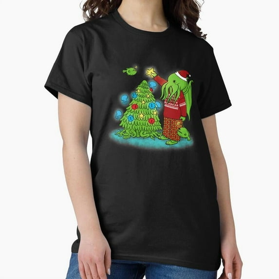 Cthulhu Christmas, Creepy Cosmic Horror Holiday Themed Art Design ...