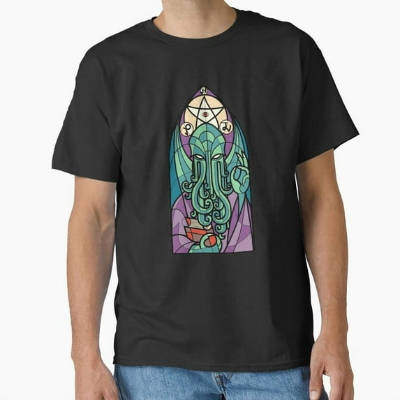 Cthulhu Church Stained Glass Cosmic Horror H38633 T-Shirt, for Men and ...