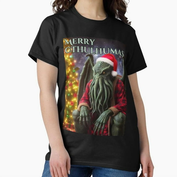 Cthulhu Creepmas Holiday Mythos Creature Seasonal Theme Unisex T-Shirt ...