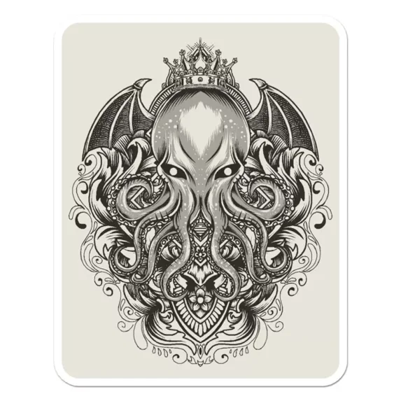 Cthulhu Crown Old Ones Sticker Phone Decal Water Bottle Stickers Car ...