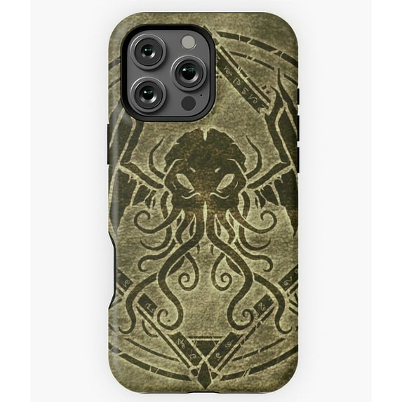 Cthulhu Design Old Leather Lovecraft Phone Case for iPhone 16 15 14 13 ...