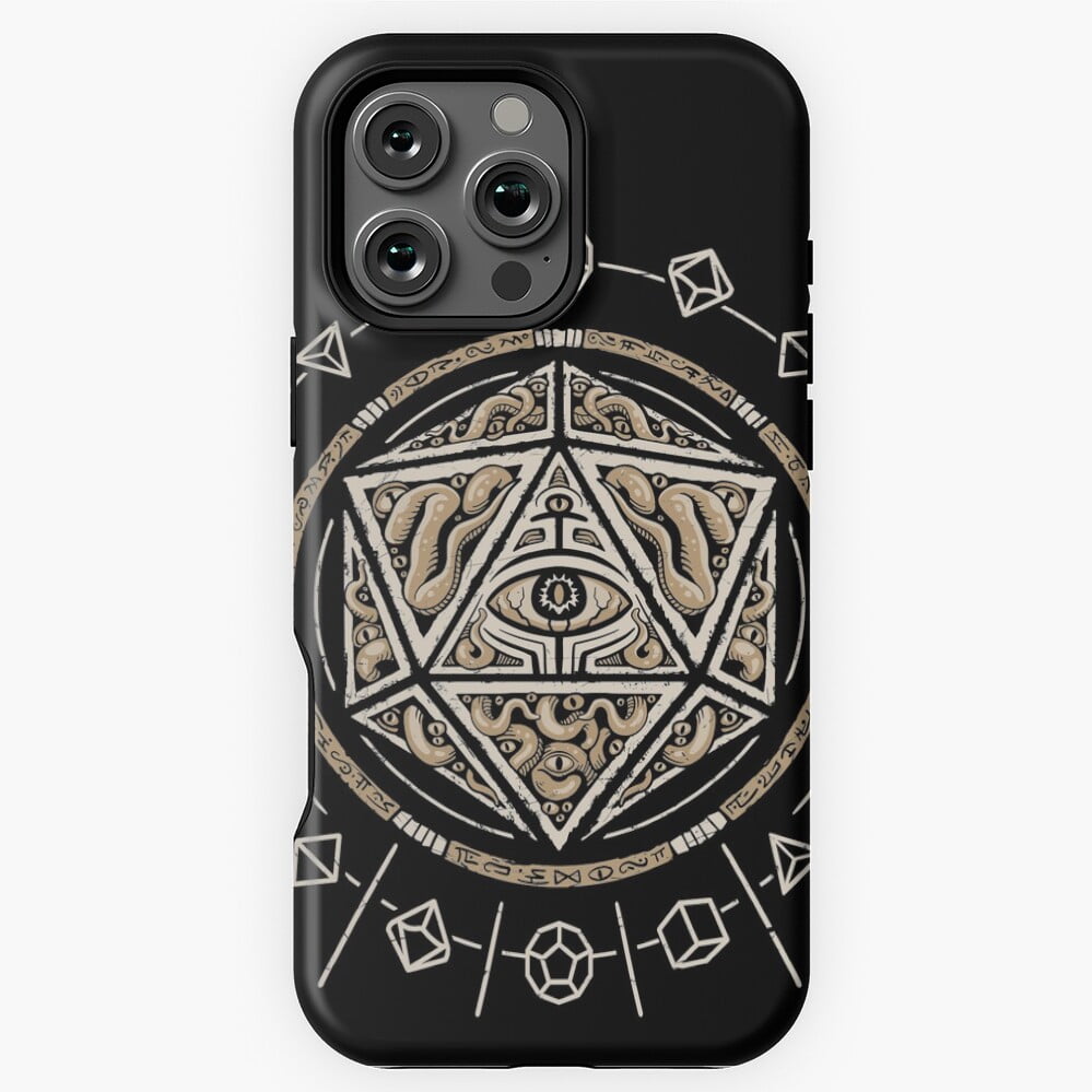 Cthulhu Eldritch D20 Dice Gamer Phone Case for iPhone 16 15 14 13 12 11 ...