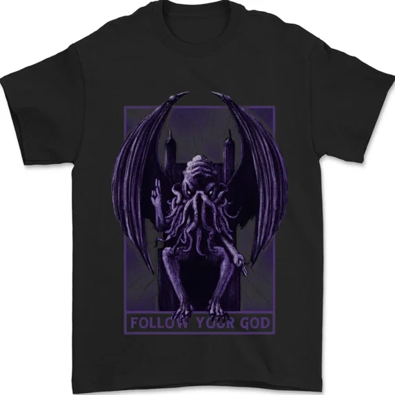 Cthulhu Follow Your God Kraken Mythology Mens Womens S-5XL T-Shirt ...