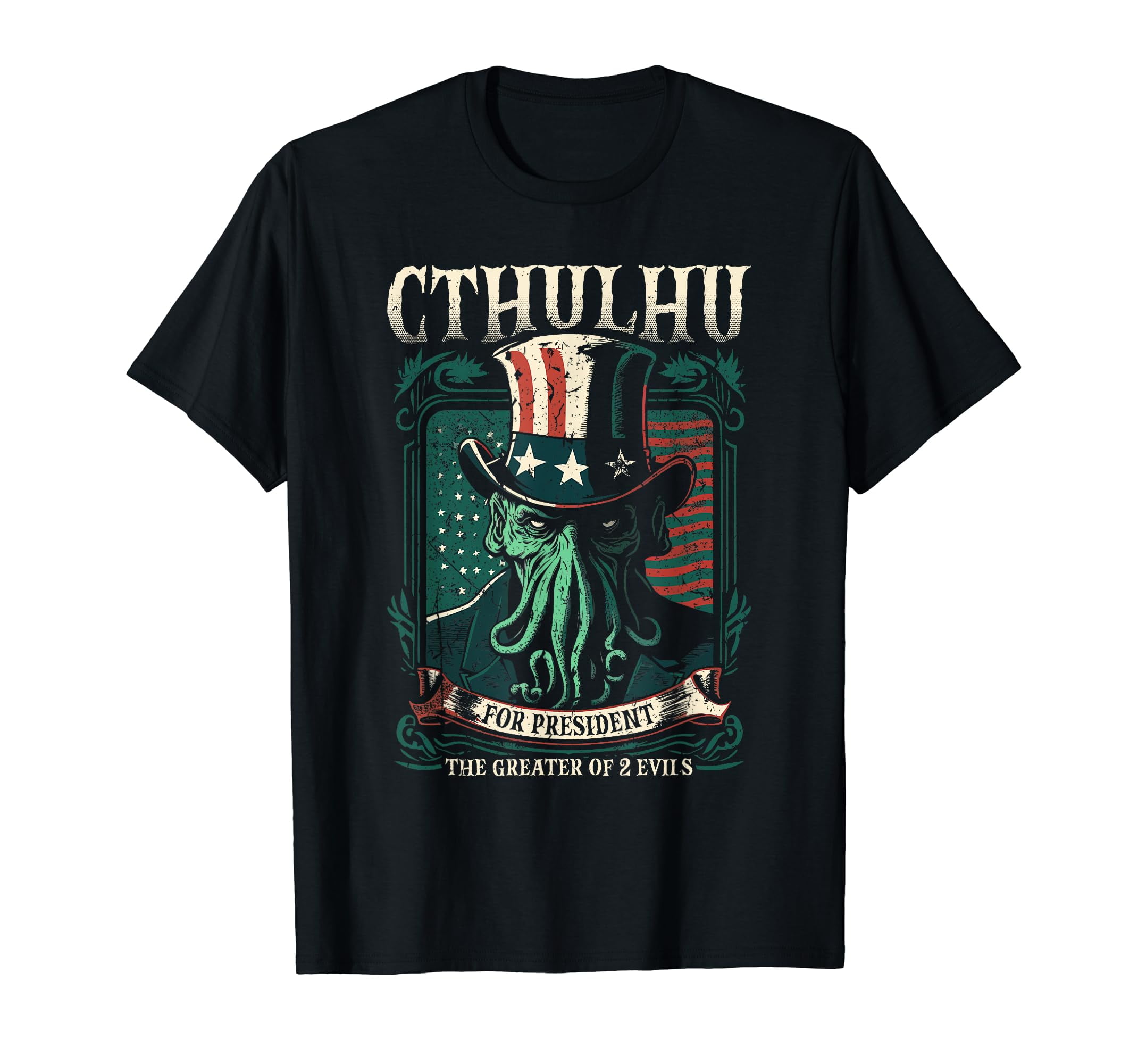 Cthulhu For President, Election 2024 Cosmic Horror Cthulhu T-Shirt ...