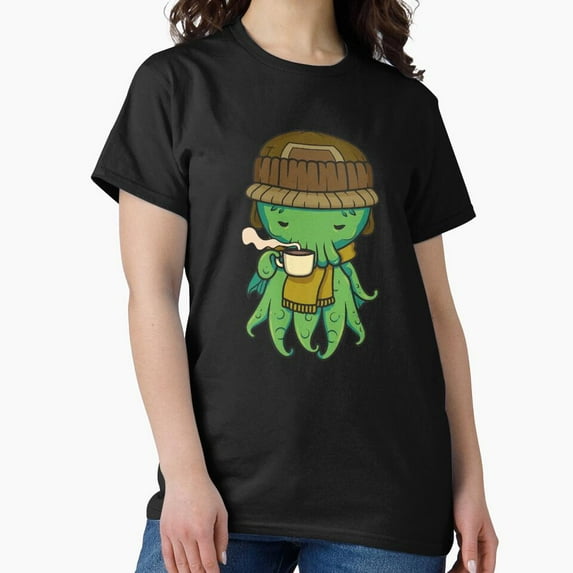 Cthulhu Green Mythos Creature with Bold Dark Holiday Style Unisex T ...
