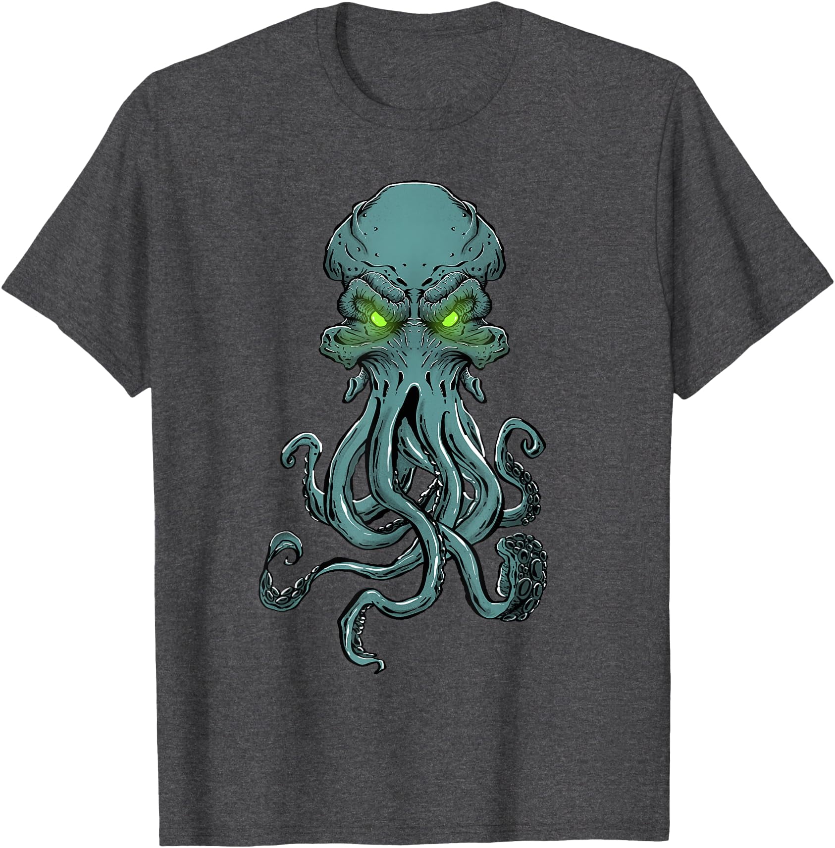 Cthulhu Head Softstyle Unisex T-Shirt,Dark Heather Grey Color,Size 4XL ...