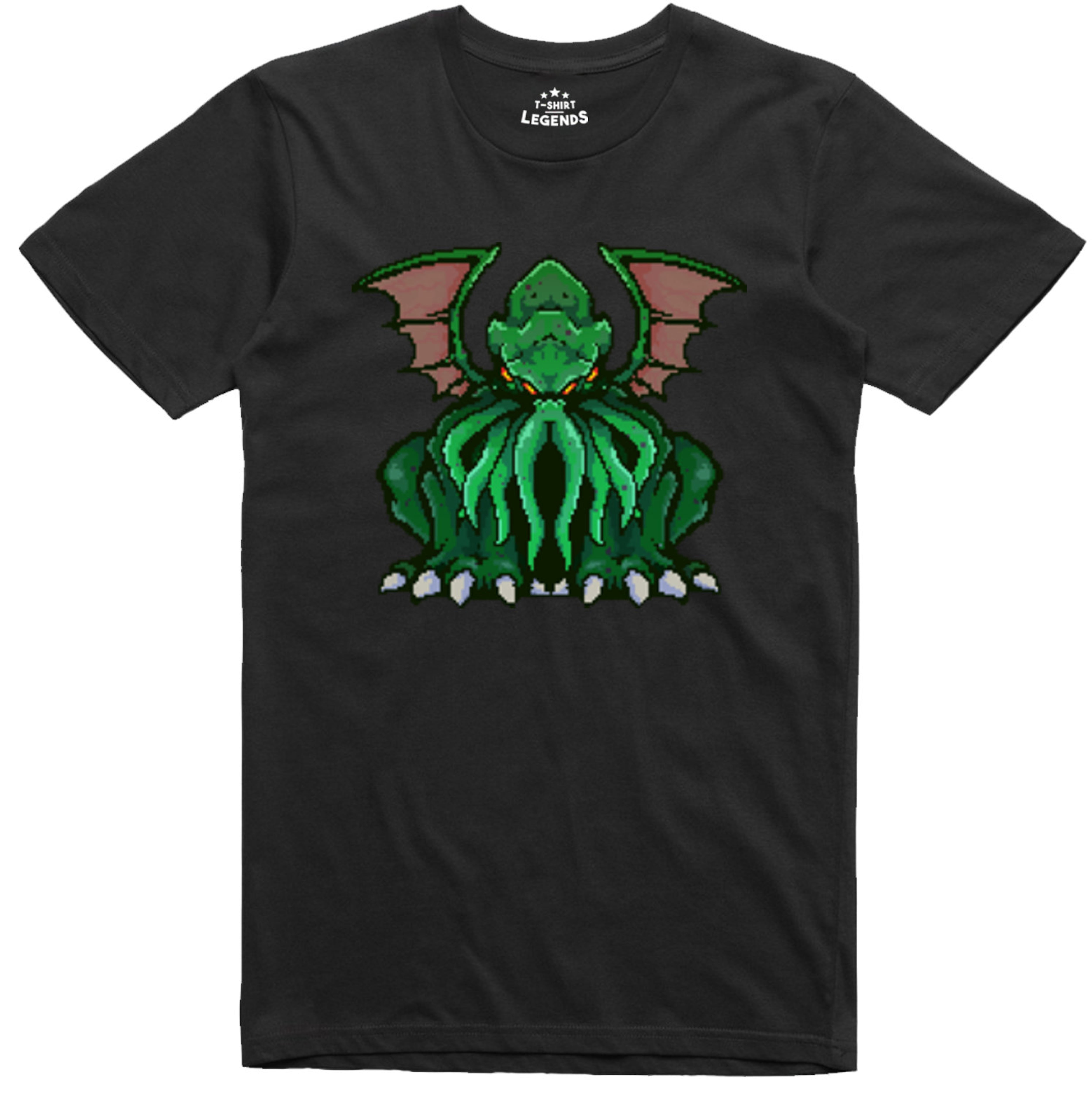 Cthulhu Mens T Shirt Pixel Art Cosmic Entity RPG Gamer Regular Fit ...