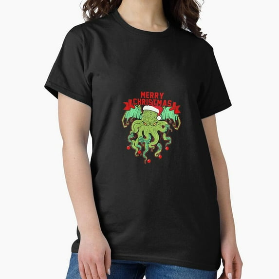 Cthulhu Merry Xmas Mythos Creature Winter Celebration Unisex T-Shirt ...