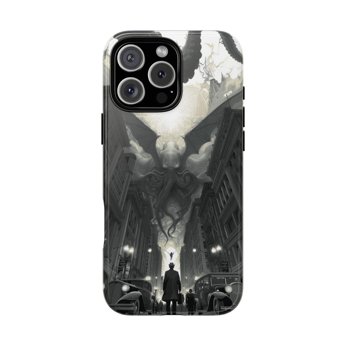 Cthulhu Monster City Horror Vintage Dark Artwork Phone Case for iPhone ...